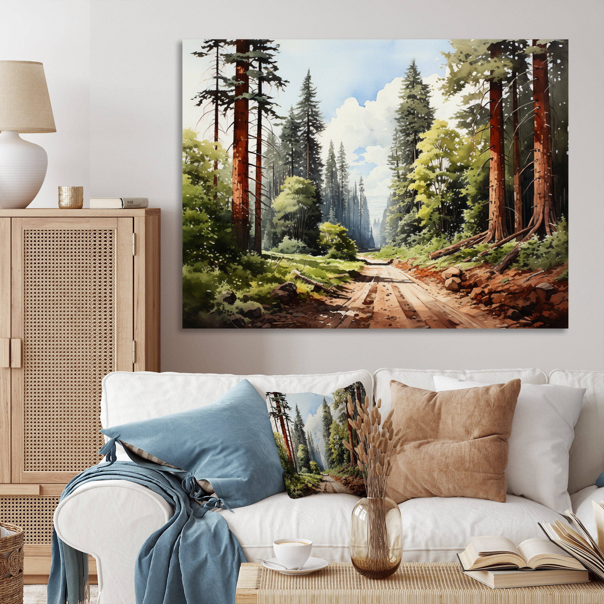 Millwood Pines USA Redwood Cathedral Forest Framed On Canvas Print - Wayfair Canada